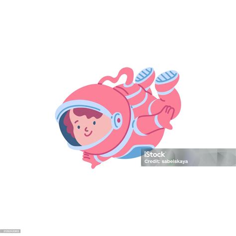 공간 벡터 일러스트 레이 션에 떠 있는 어린이 우주 비행사 가공의 인물에 대한 스톡 벡터 아트 및 기타 이미지 가공의 인물