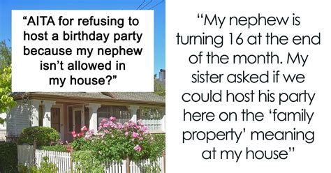 Spoiled Teenager Gets His Birthday Plans Dashed After Aunt Refuses To Host His Birthday Party