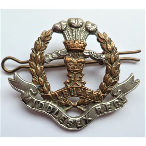 Middlesex Regiment Cap Badge British Army World War One Insignia Ww1