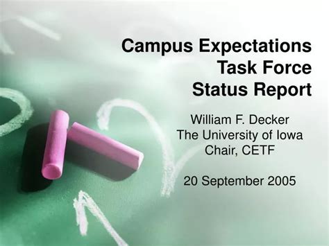 Ppt Campus Expectations Task Force Status Report Powerpoint
