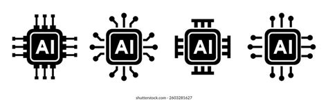 ai chip icon artificial intelligence processor stock vector royalty free 2603281627 shutterstock