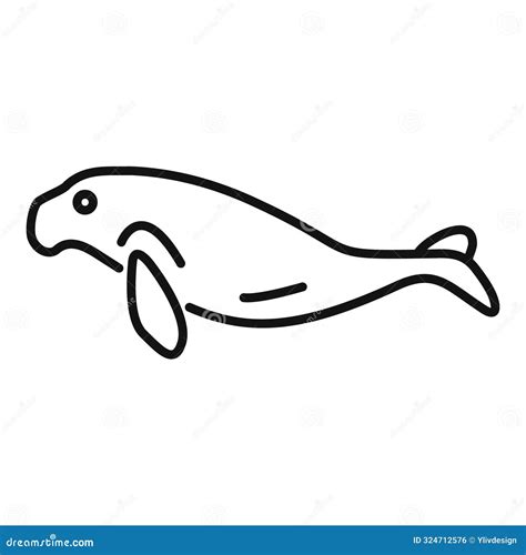 Dugong Line Art Dugong Vector Dugong Illustration Dugong Drawing