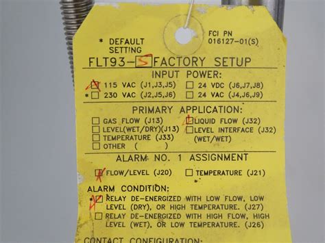 FLT Series FlexSwitch Flow Level Temperature Switch FLT93S