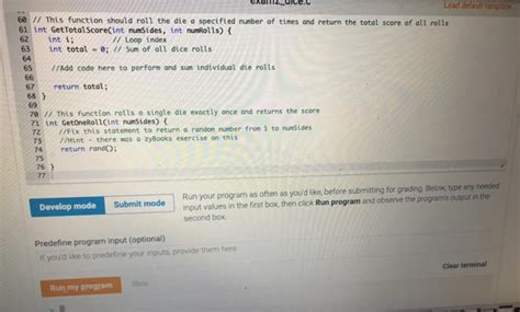 Solved In This Problem You Are Simulating A Simple Dice