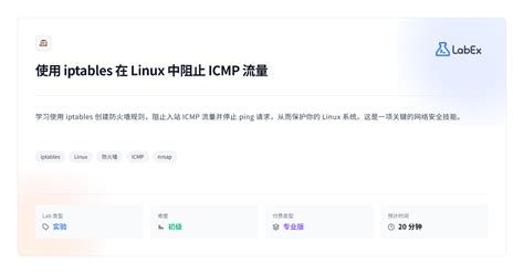 Linux Iptables 阻止 Icmp 流量 Comptia Linux 教程 Labex