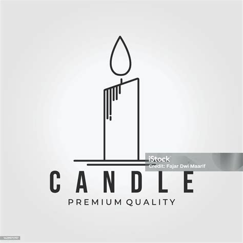 캔들 라이트 로고 벡터 일러스트 레이 션 디자인 템플릿 라인 아트 선형 경관에 대한 스톡 벡터 아트 및 기타 이미지 경관 기념관 단순함 Istock