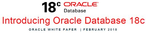 Bitácora Dba Oracle Blog Introducing Oracle Database 18c