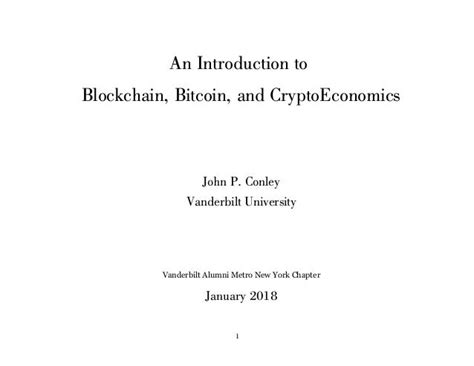 An Introduction To Blockchain Bitcoin And Cryptoeconomics