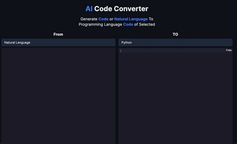 Ai Code Converter Инструмент для генерации кода и преобразования кода