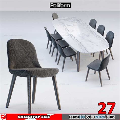 Table Andchair Sketchup Model