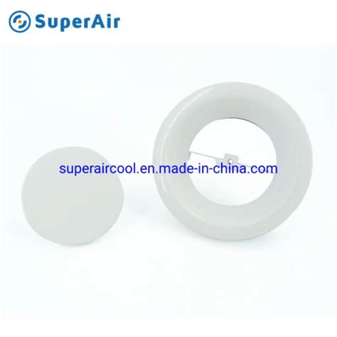 Hvac Galvanized Adjustable Air Exhaust Supply Disc Valve Ceiling Diffuser Disc Valve And Hvac