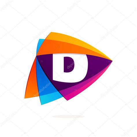 Letra D Logo En El Icono Del N De Reproducci N Icono De Intersecci