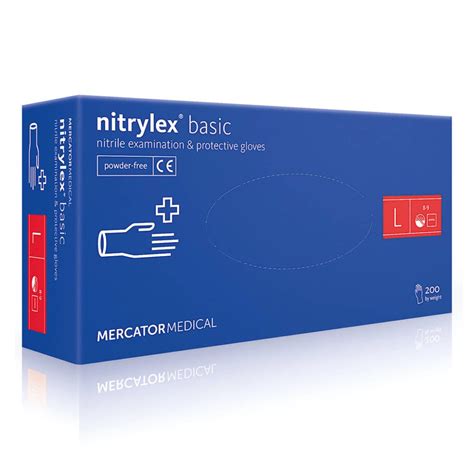 Перчатки нитриловые MERCATOR Medical Nitrylex Basic - L (100 шт. - 50 ...