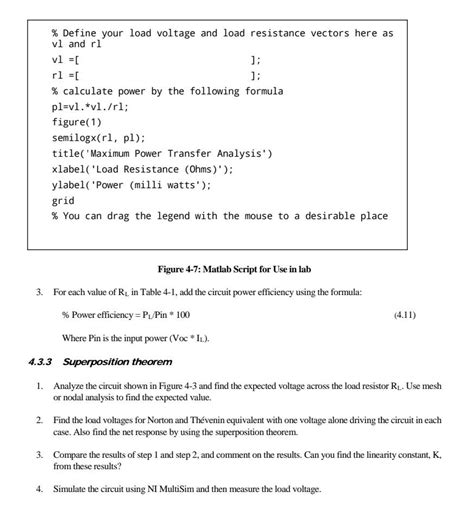 Solved Table 4 1 Load Voltages And Power Computed 2 Plot Chegg