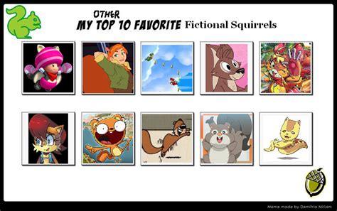 My Other Top 10 Squirrel Characters By Ajpokeman On Deviantart