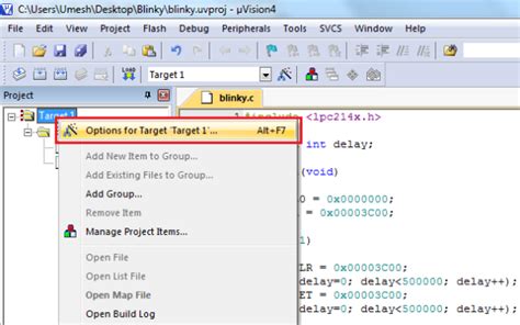 Create New Keil Project For Arm7 Lpc2148