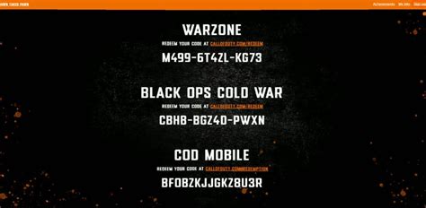 Cod Mobile коды активации