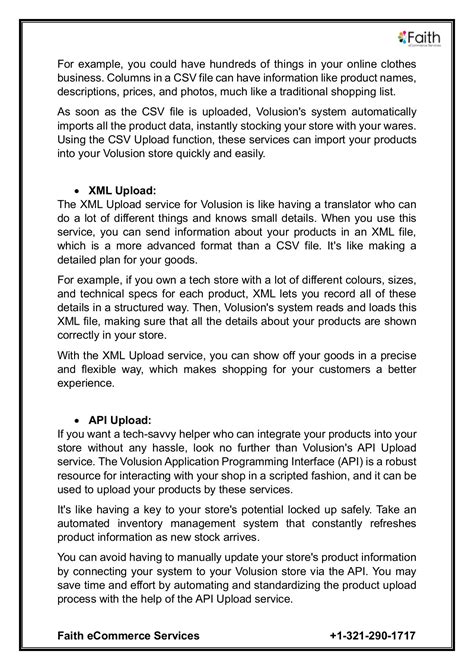 How Product Upload Services Scale And Manage Your Volusion Inventory William Smith Page 2