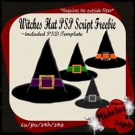 Michelles Angels Witches Hat Psp Script Freebie