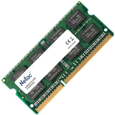 Оперативная память Netac Ddr3l So Dimm 8gb 1600mhz Pc 12800 Ntbsd3n16sp 08 — купить по низкой