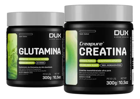 Kit Creatina Creapure g Glutamina g Dux Nutrition Frete grátis
