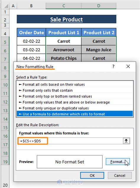 How To Compare Two Cells And Change Color In Excel Ways