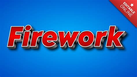 Firework Editable 3d News Text Effect Generator