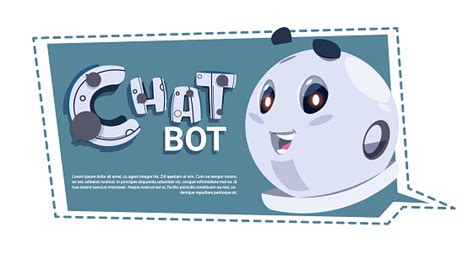 Chatbot 귀여운 로봇 서식 파일 배너 복사 공간 대화 또는 Chatterbot 기술 지원 채팅 봇 서비스 개념 Brand