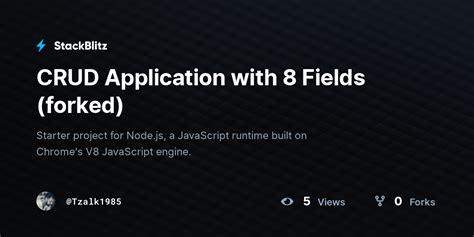 Crud Application With Fields Forked Stackblitz
