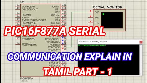 57 pic16f877a serial communication explain in tamil youtube