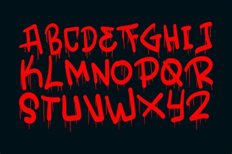 Free Vector Marker Graffiti Font Handwritten Typography Vector