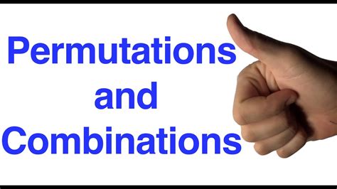 Permutations And Combinations Youtube
