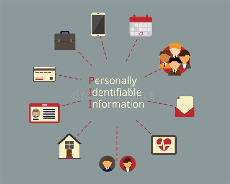 Personally Identifiable Information Pii In Gdpr Or Pdpa Vector Stock