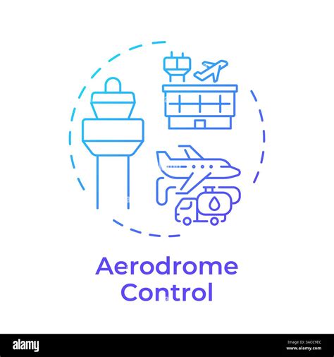 Aerodrome Control Blue Gradient Concept Icon Stock Vector Image And Art Alamy