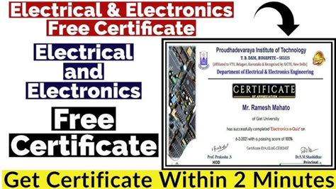 Electrical Diploma Certificate