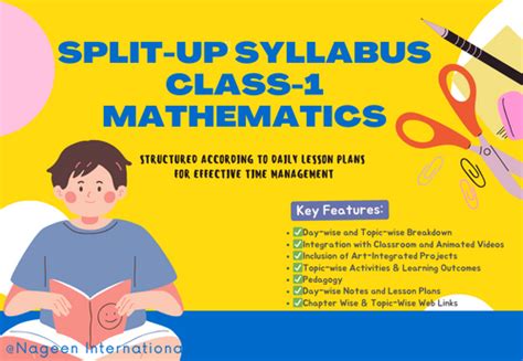 Split Up Syllabus Class 1 Mathematics School Of Educators