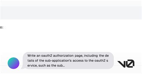 Write An Oauth2 Authorization Page Including The Details Of The Sub