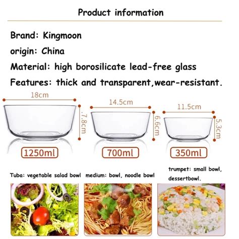 Large Glass Salad Bowl Or Mixing Serving Dish For Kitchen Food