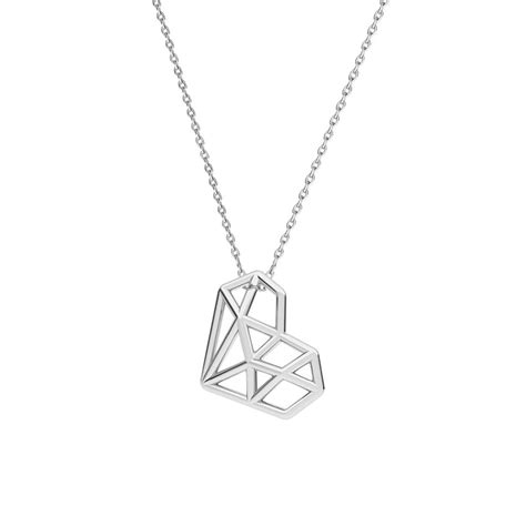 Lantisor Origami Heart Argint 925