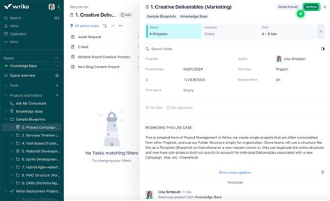 Restoring Deleted Projects Wrike Help Center