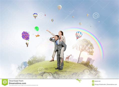 Businesspeople Having Fun Mixed Media Stock Image Image Of Idea