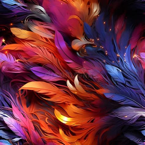 Ai Generated Illustration Of Feathers In A Variety Of Shades Of Red