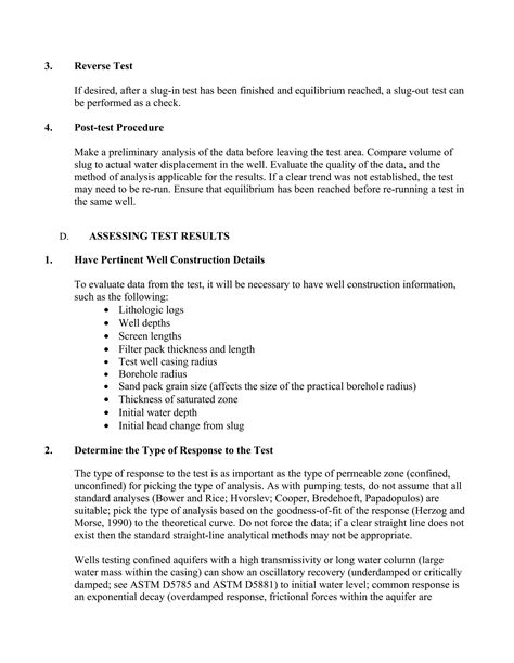 Slug Test Procedures DOC