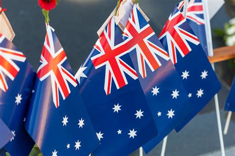 Anzac의 날을 위한 호주 국기 0명에 대한 스톡 사진 및 기타 이미지 0명 Anzac Day Australia Day