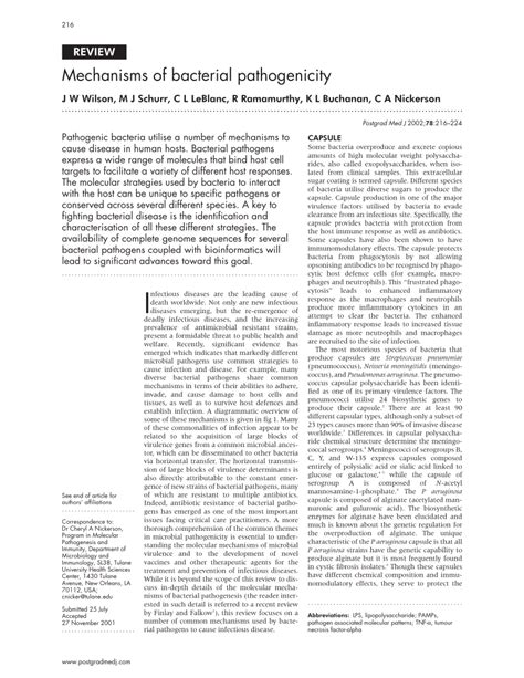 Pdf Mechanisms Of Bacterial Pathogenicity