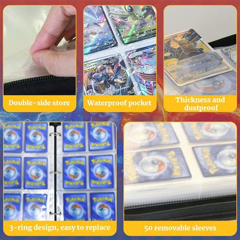 Carpeta De Tarjetas Con Capacidad Para 900 Tarjetas Con 50 Fundas