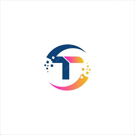 T 로고 이니셜 디자인 격리 벡터 일러스트 레이 션 프리미엄 벡터