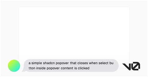 A Simple Shadcn Popover That Closes When Select Button Inside Popover
