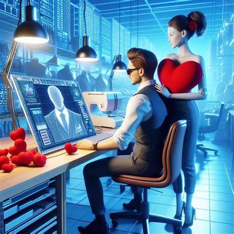 Premium Photo Couple Working On Computer Room