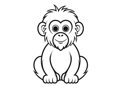 Creative Howler Monkey Illustration Coloring Page